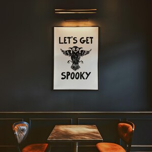 Lets Get Spooky | Halloween Digital Print | Spooky Wall Art | Cute ...