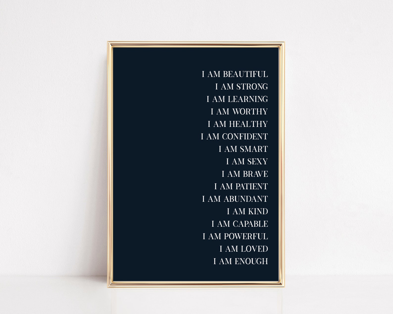 Daily Affirmations Print | Affirmations Wall Art | Blue Wall Art ...