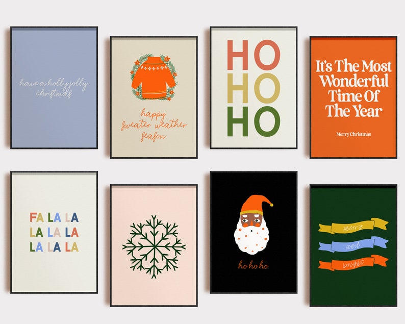 Christmas Prints 20 CHRISTMAS PRINTABLES Modern Christmas - Etsy