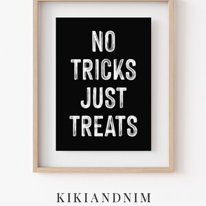 Halloween Printable Wall Art | No Tricks Just Treats | Neutral ...