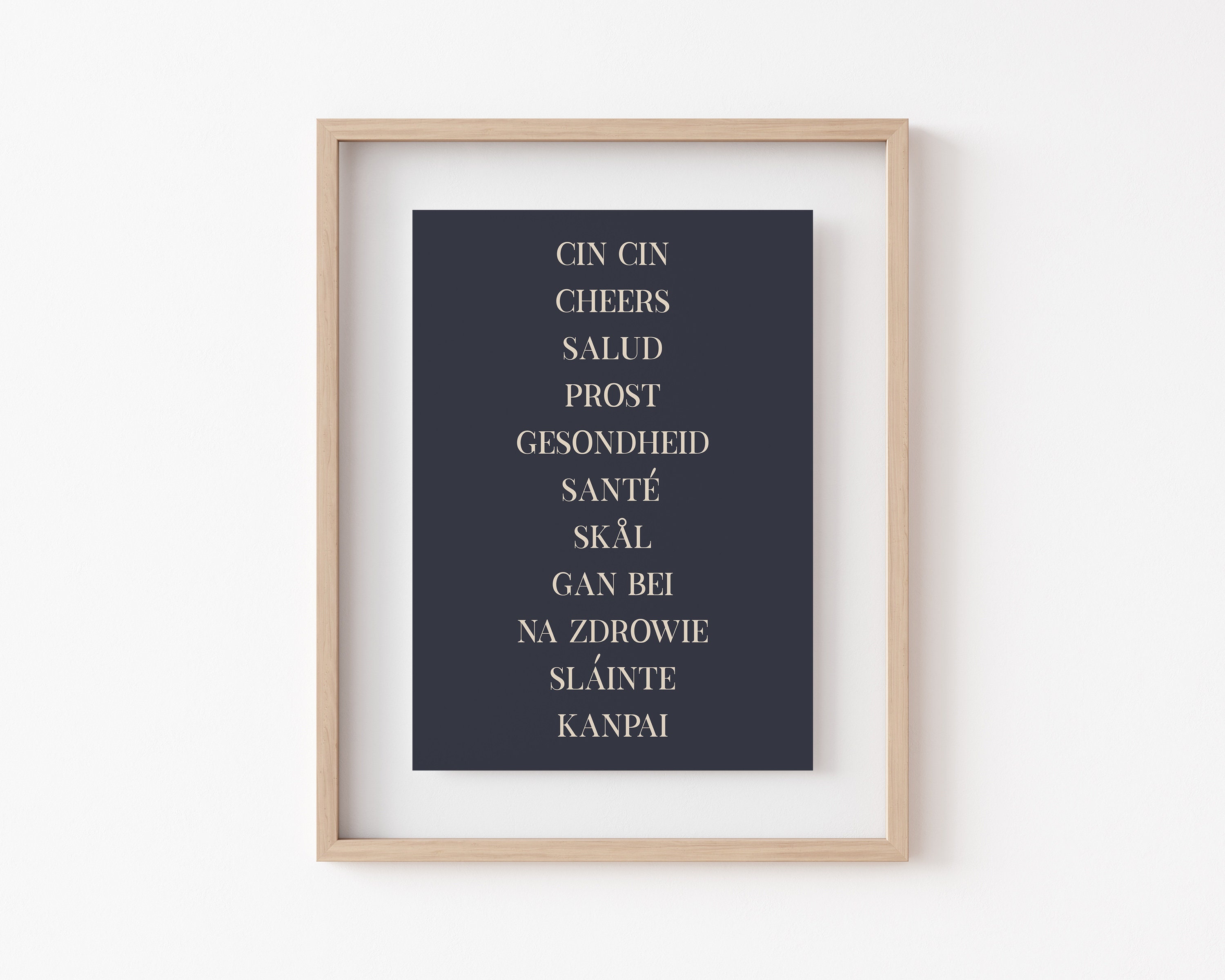 Bar Cart Decor Cheers in Different Languages Sign Bar Cart | Etsy