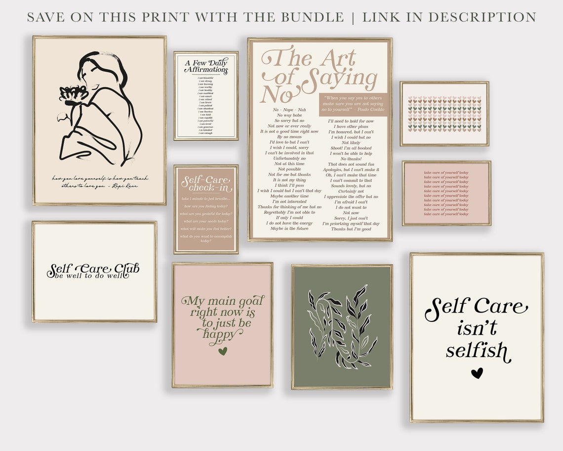 Daily Affirmations Wall Art Positive Affirmation Wall Art - Etsy