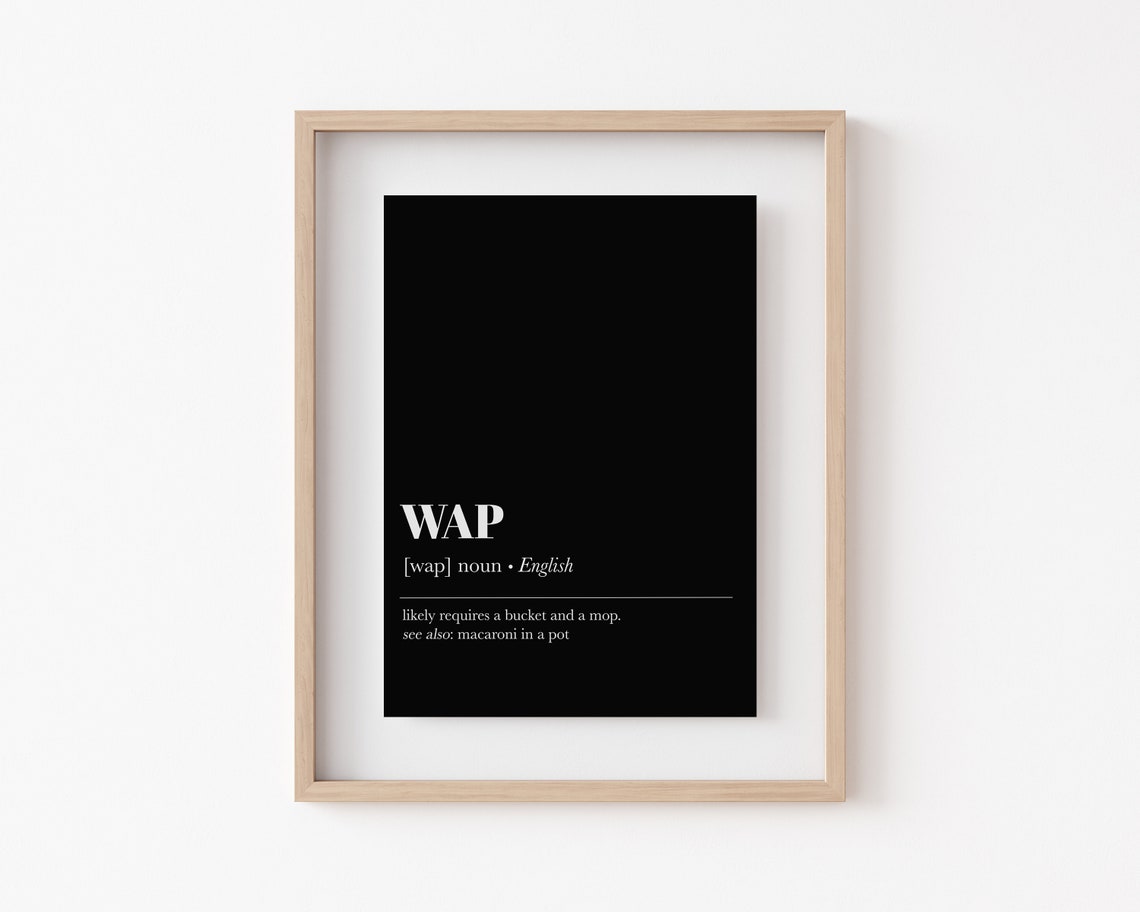 Wap Poster Funny Bathroom Decor Funny Home Decor Dorm | Etsy