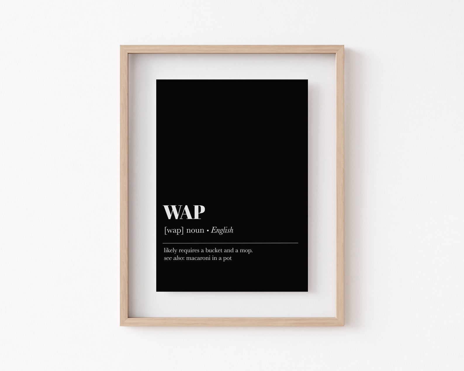Wap Poster Funny Bathroom Decor Funny Home Decor Dorm | Etsy
