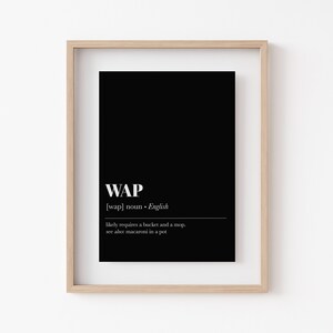 Wap Poster Funny Bathroom Decor Funny Home Decor Dorm Room Decor Wap ...