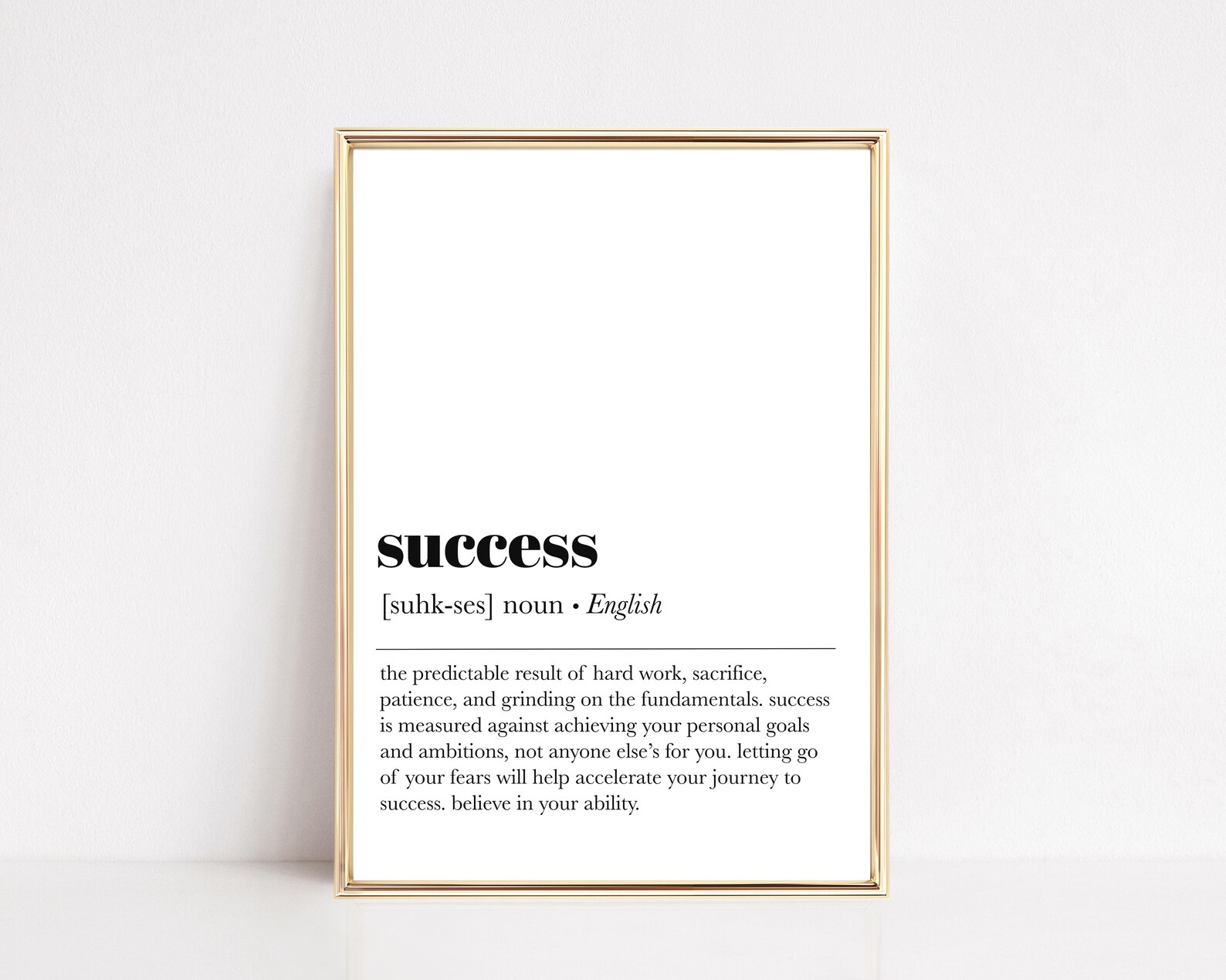 Success Definition | Office Wall Art | Home Office Decor | Motivational ...