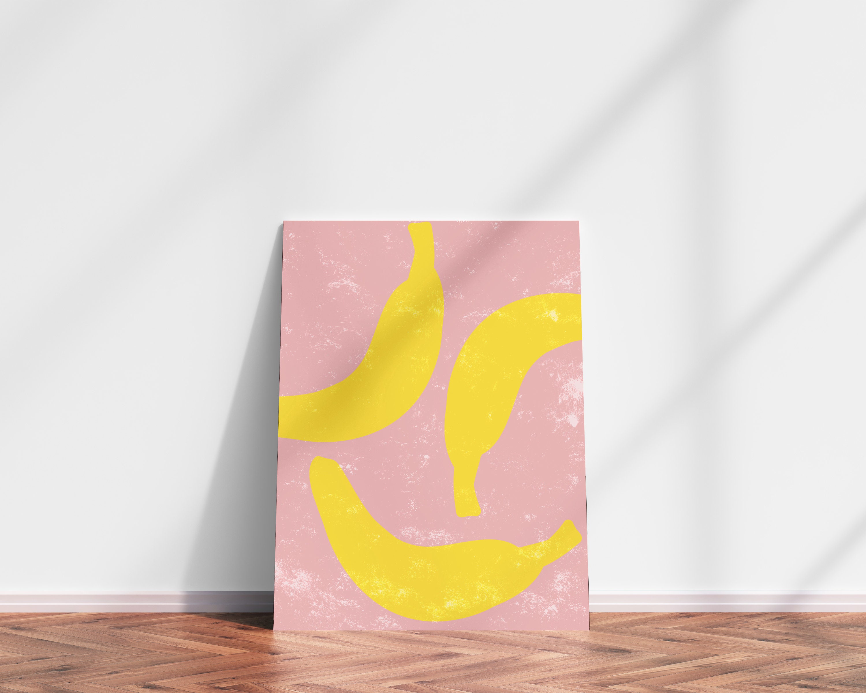 Banana art print instant download kitchen wall art fruit | Etsy