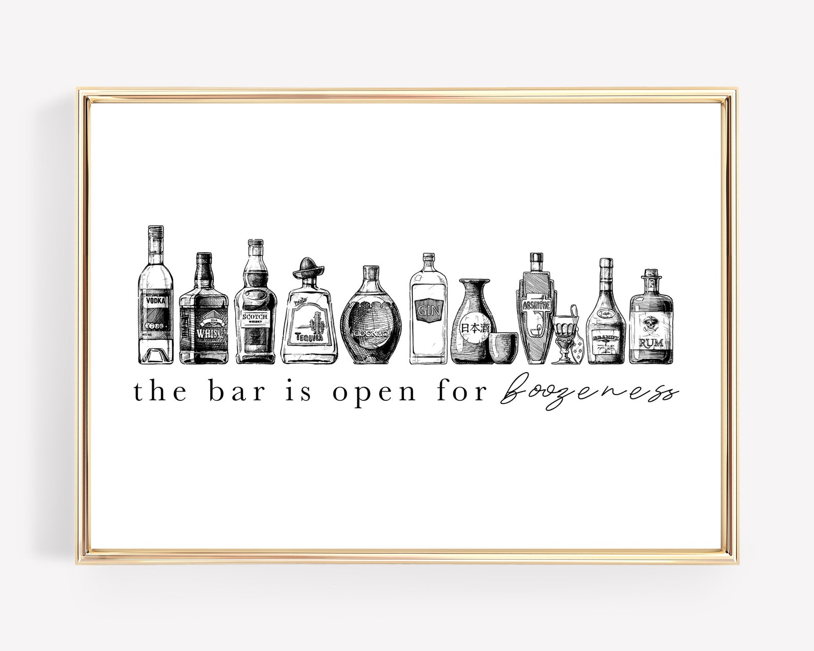Bar Cart Decor Set of 10 PRINTABLES Bar Art Bar Prints - Etsy