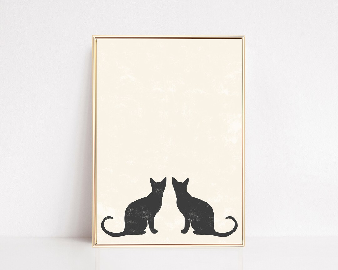 Halloween Printable Wall Art | Halloween Poster | Black Cat Wall Art ...