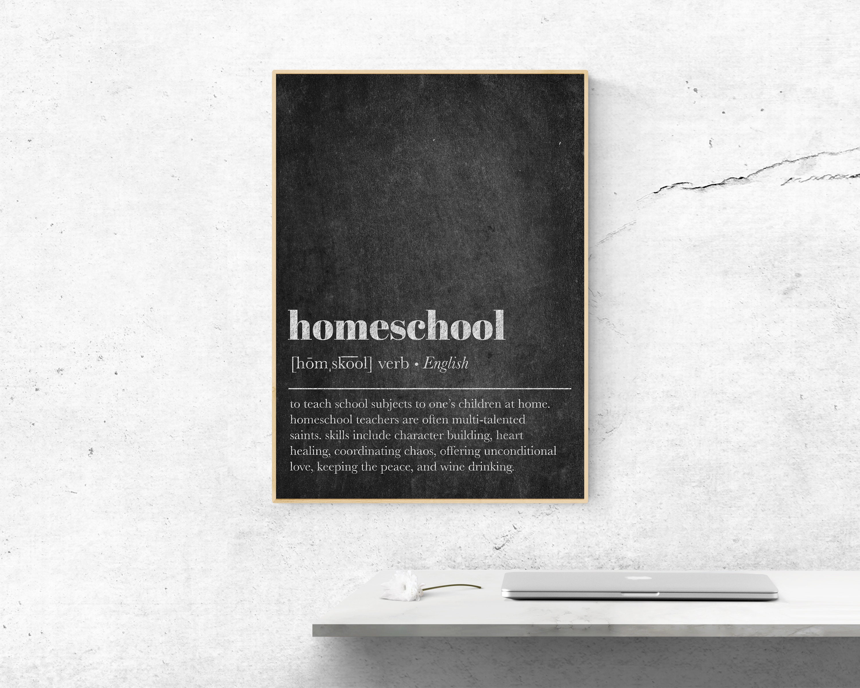 Homeschool definition print homeschool decor homeschool | Etsy