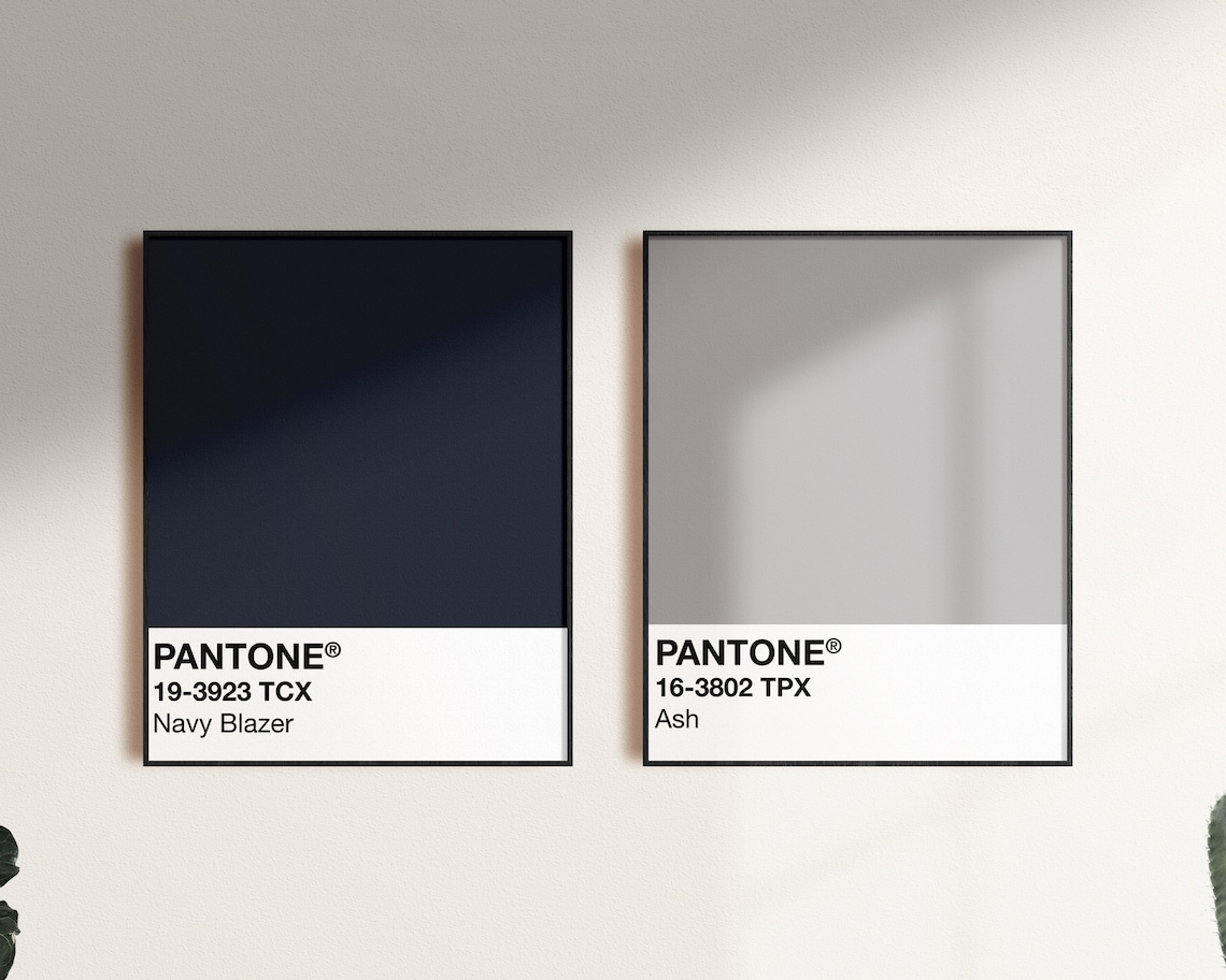 Pantone ash print pantone art pantone print gray pantone | Etsy