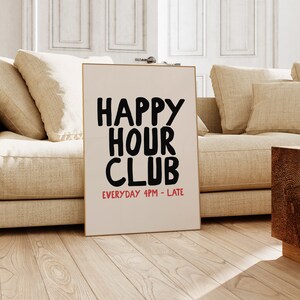 Bar Cart Print | Happy Hour Sign | Bar Cart Decor | Bar Wall Art | Bar ...