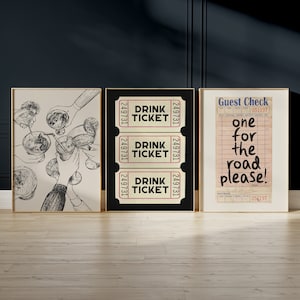 Trendy Wall Art | Retro Print | Bar Cart Decor | Bar Cart Print | Drink ...