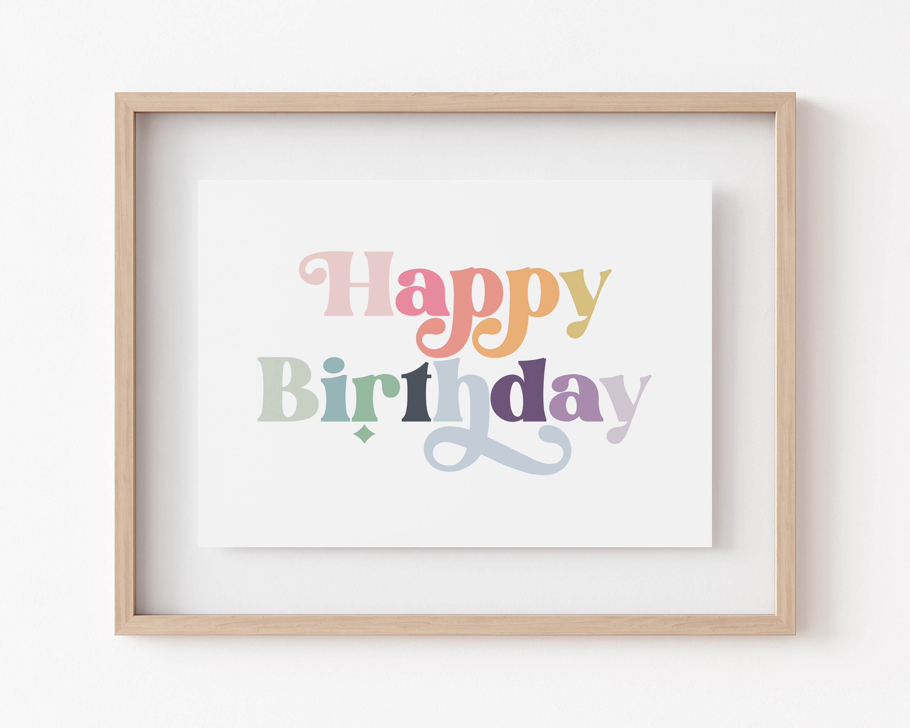 First Birthday Decor Colorful Happy Birthday Sign Kids - Etsy