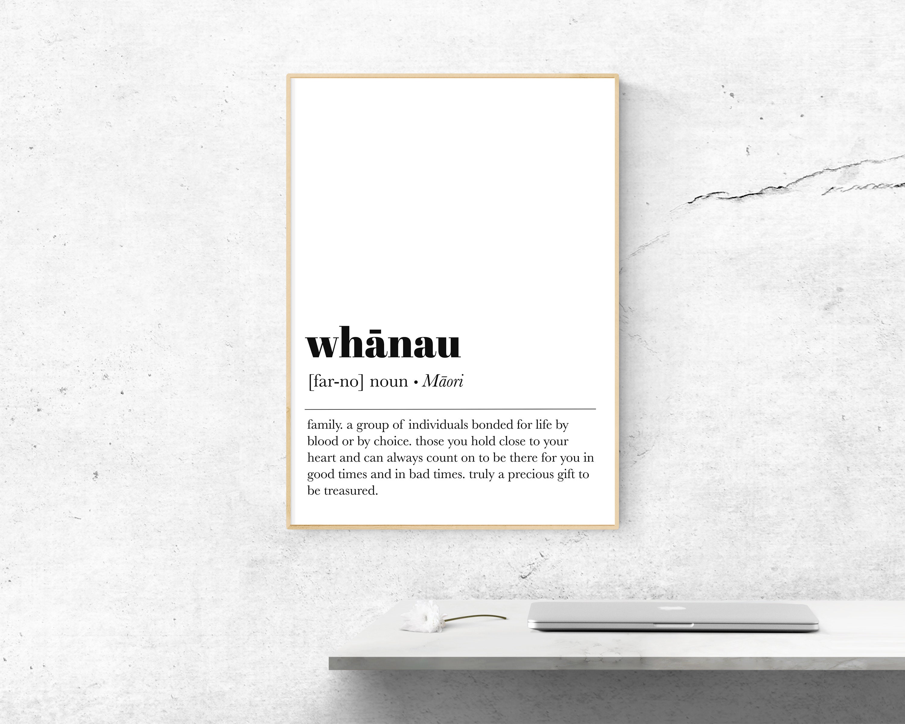 Whanau Definition Print New Zealand Maori Print Family - Etsy Australia