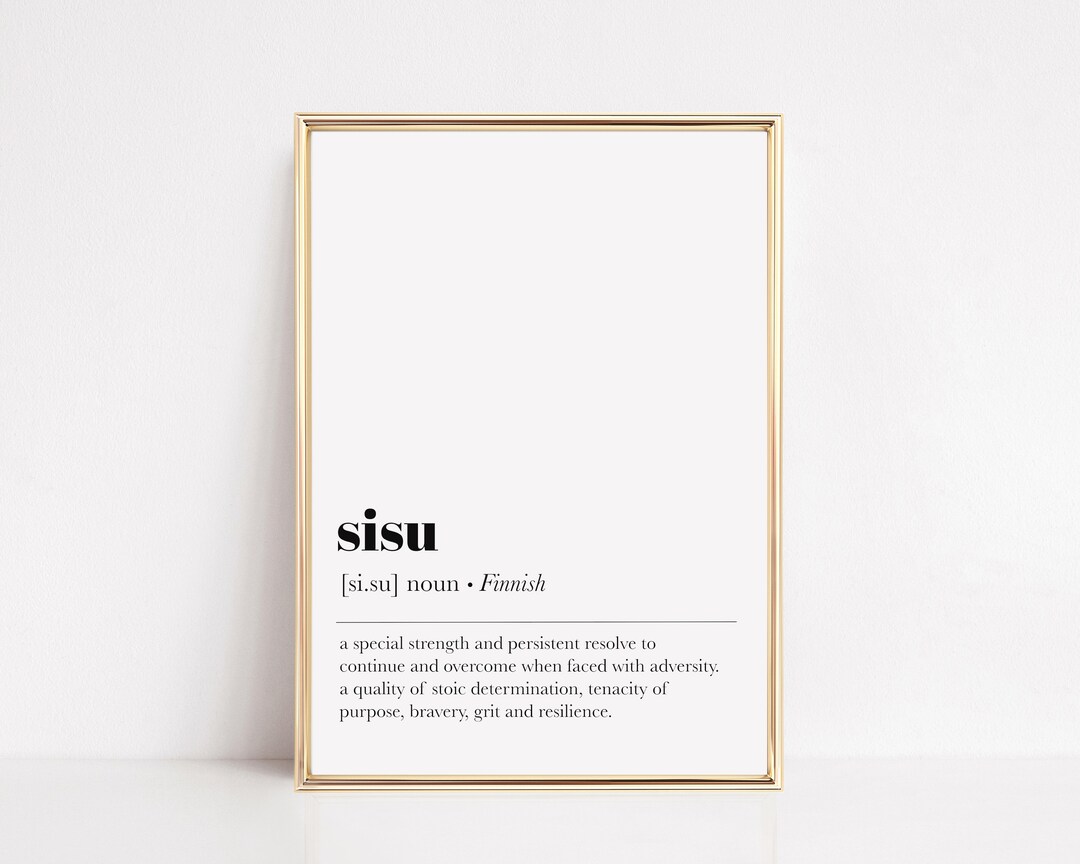 Sisu Definition Print | Finnish Wall Art | Living Room Decor | Bedroom ...