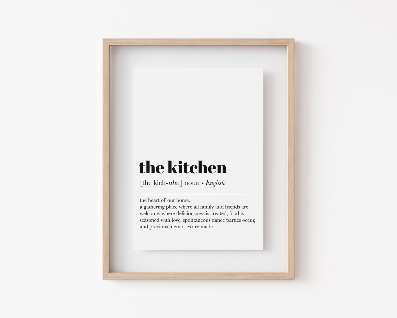 Kitchen Definition Print Kitchen Printable Wall Art - Etsy