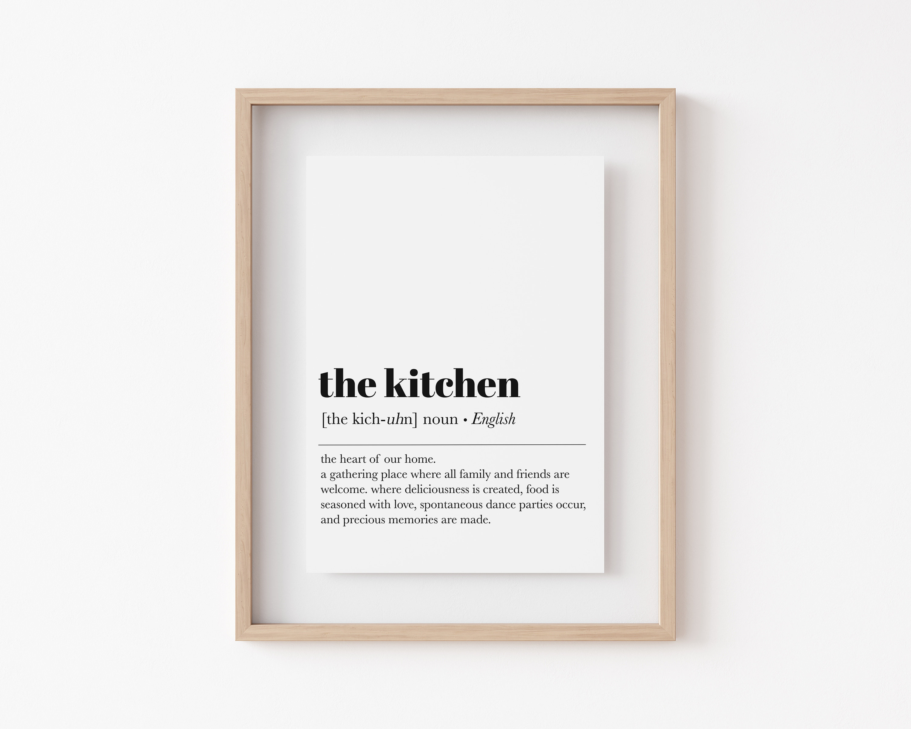 Kitchen Definition Print Kitchen Printable Wall Art | Etsy