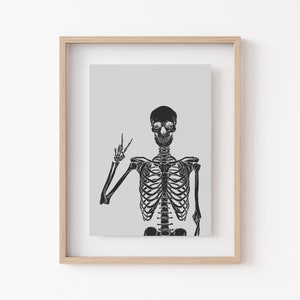 Halloween Prints | Skeleton Print | Set of 6 Prints | Skeleton Gallery ...