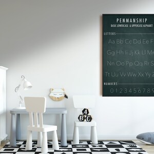 Educational Posters Writing Chart Alphabet Poster Homeschool Printables ...