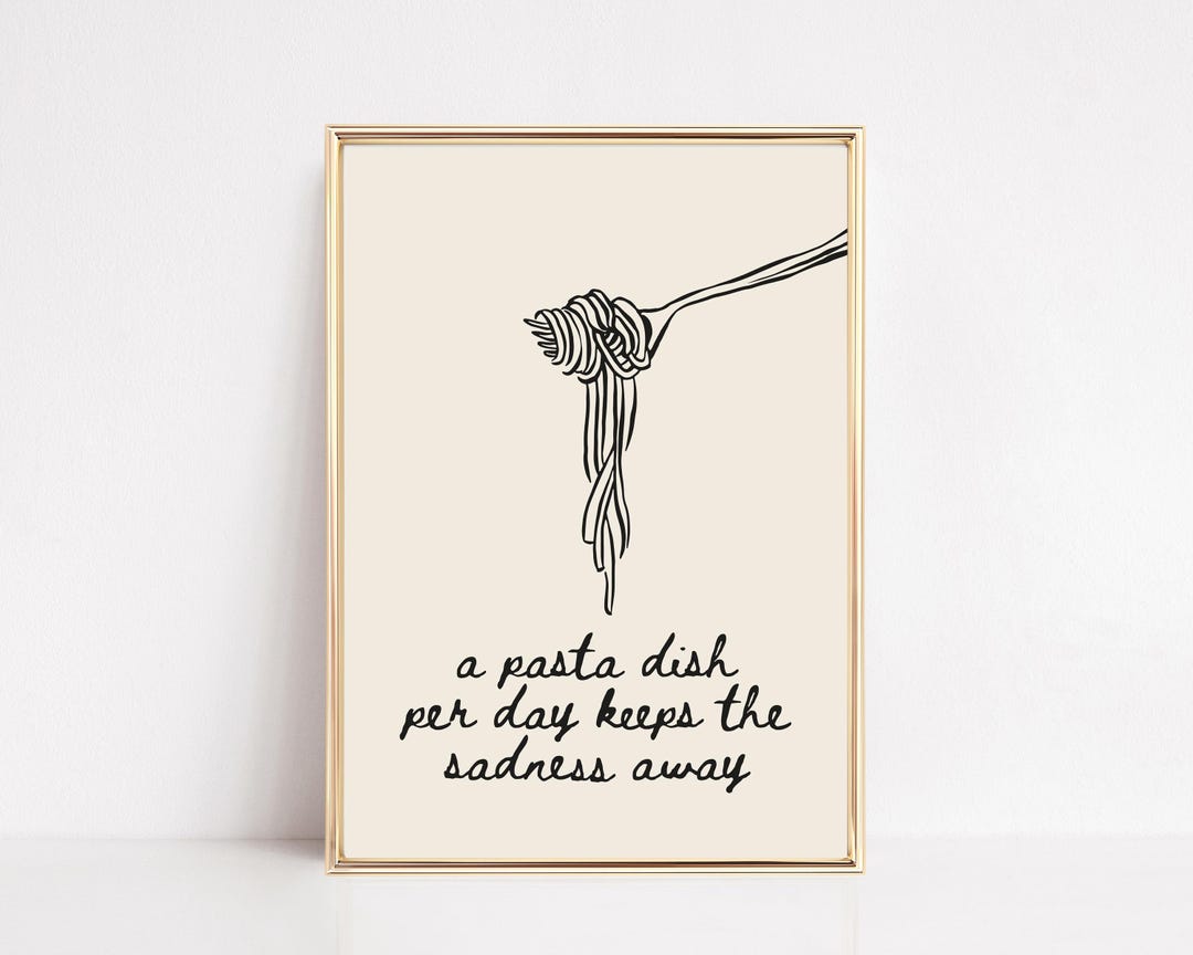 Pasta Wall Art | Trendy Kitchen Decor | Dining Room Wall Art | Food Art ...