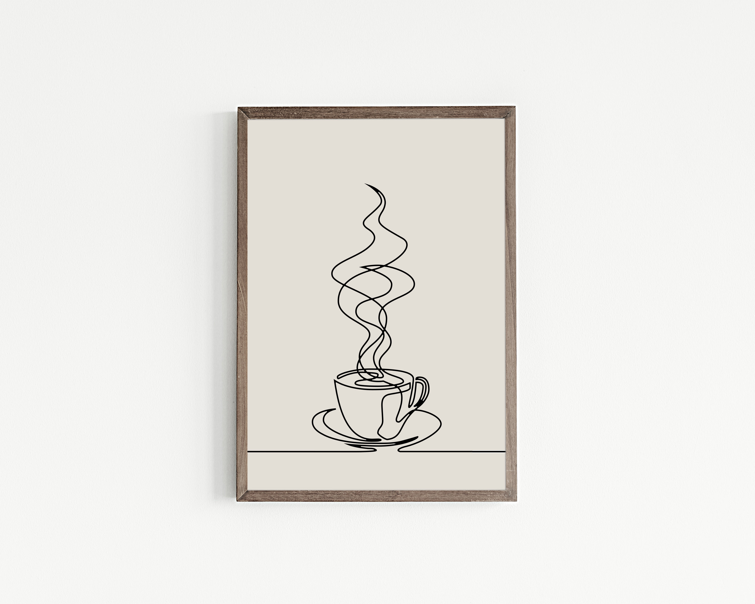 Coffee One Line Art Coffee Wall Art Minimal Coffee Print - Etsy
