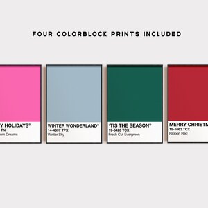 Colorful Christmas Decor | 20 Christmas Wall Art Printables | Bright ...