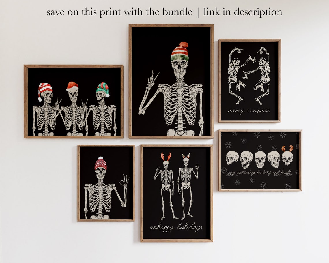 Christmas Print | Goth Christmas Decor | Funny Christmas Wall Art ...