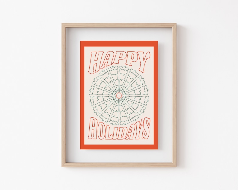 Retro Christmas Prints | 16 Christmas Printables | Boho Christmas Wall ...