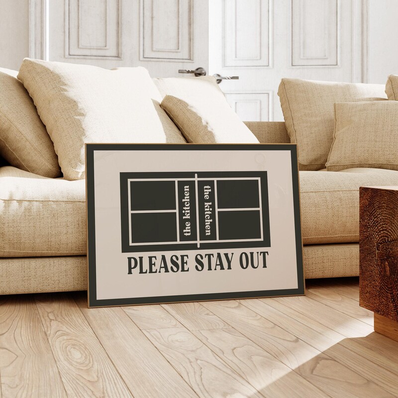 Stay Out the Kitchen Sign - Etsy