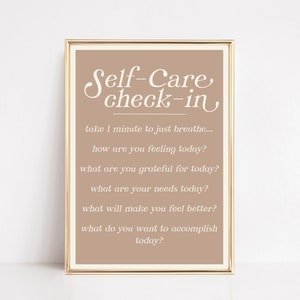 Self Care Poster | Set of 2 Prints | Self Care Wall Art | Mental Health ...