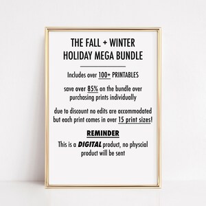 Fall Winter Holiday Mega Bundle Set | Over 100 PRINTABLES | Holiday ...
