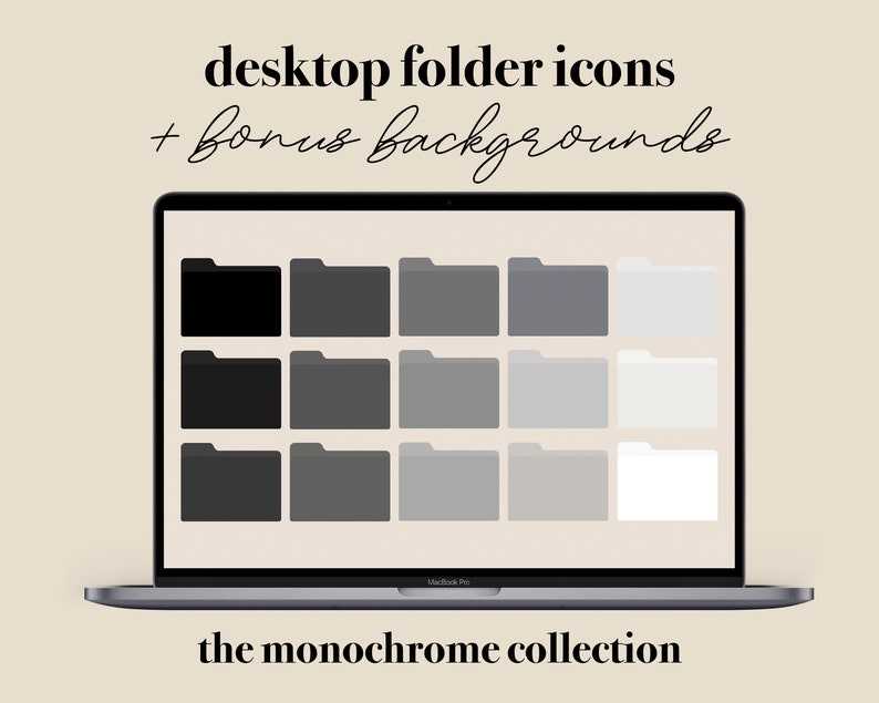 Minimalist Folder Icons for Mac Work From Home Desktop - Etsy