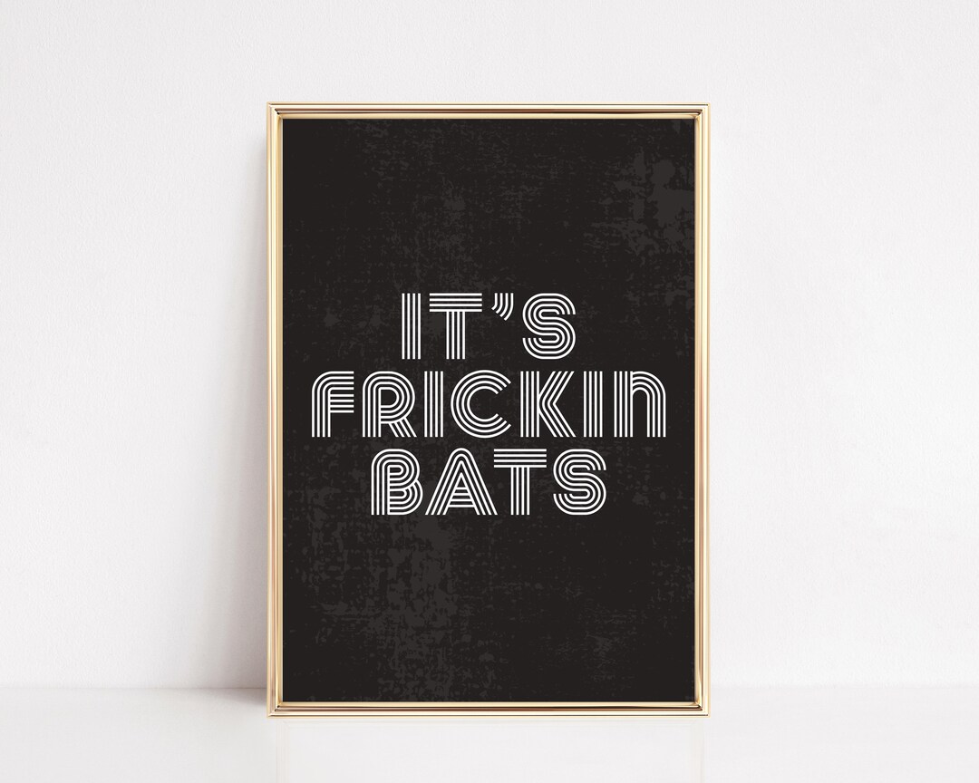 Funny Halloween Decor | Its Frickin Bats | Halloween Wall Art ...