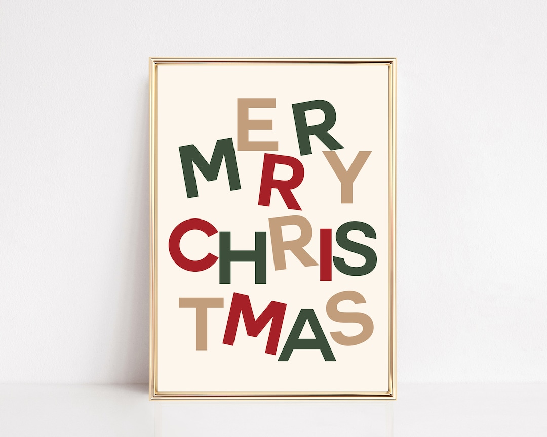 Christmas Wall Art Merry Christmas Print Christmas Printable Christmas ...