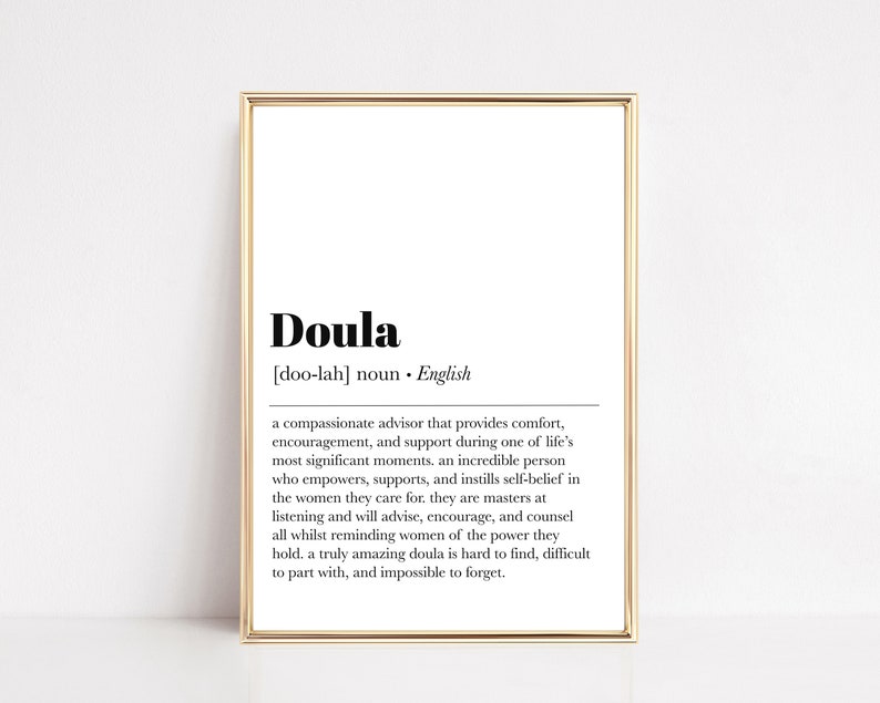 Doula Definition Printable Wall Art | Doula Gift | Doula Quote ...