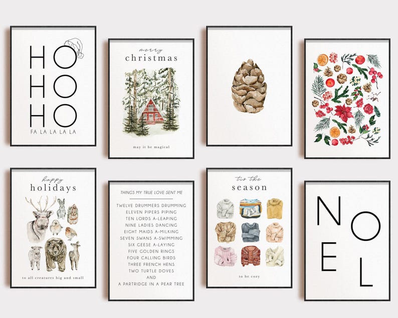 Christmas Prints Mega Bundle | 65 CHRISTMAS PRINTABLES | Cozy Christmas ...