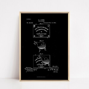 Vintage Halloween Decor Spirit Board Print Diy Halloween Spooky Art ...