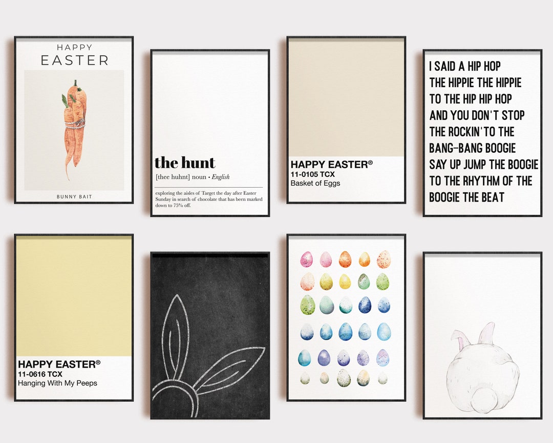 Easter Printable Wall Art | Easter Decorations | Set of 20 PRINTABLES ...