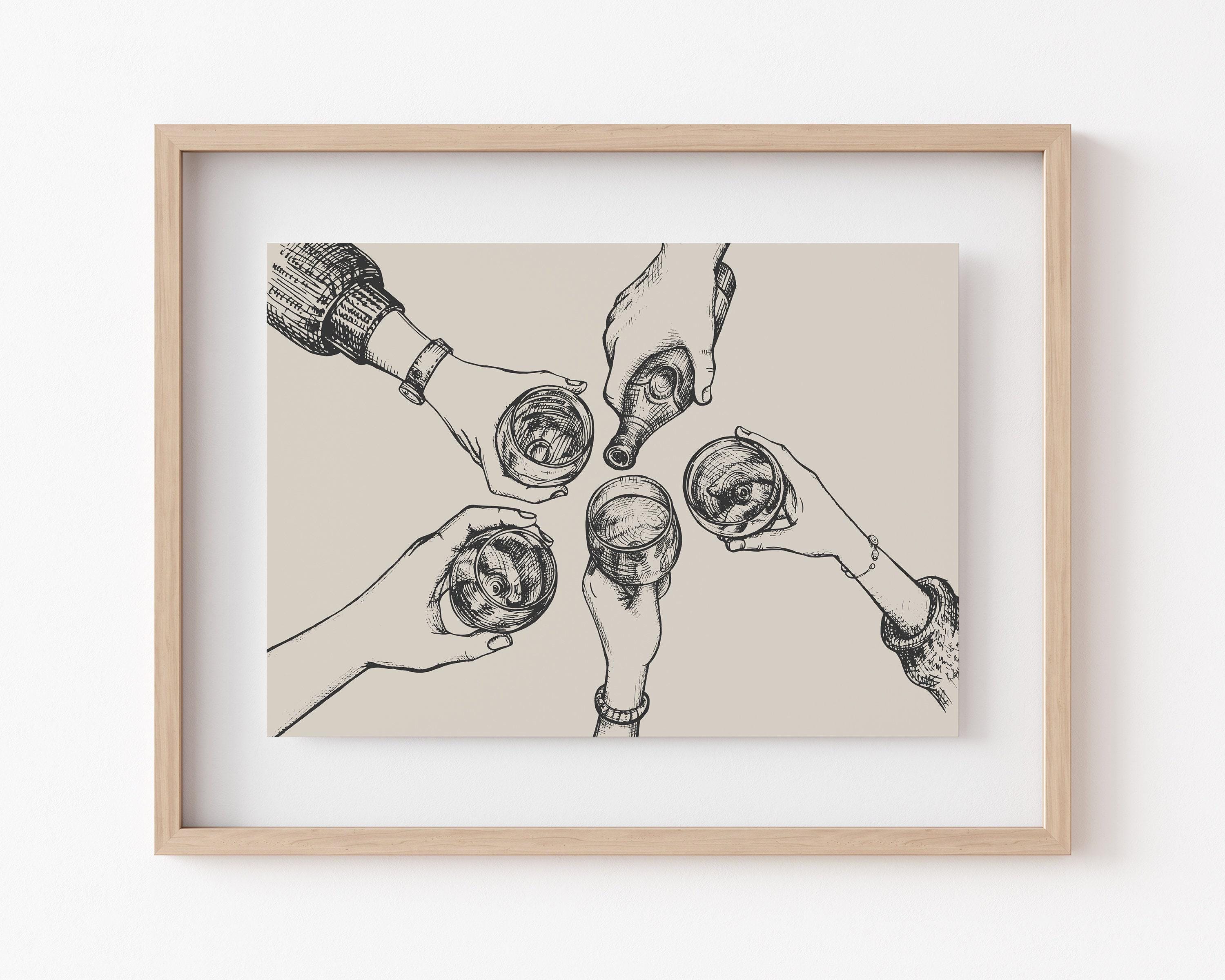 Printable Bar Cart Wall Decor | Cocktail Print | Bar Cart Art | Bar ...