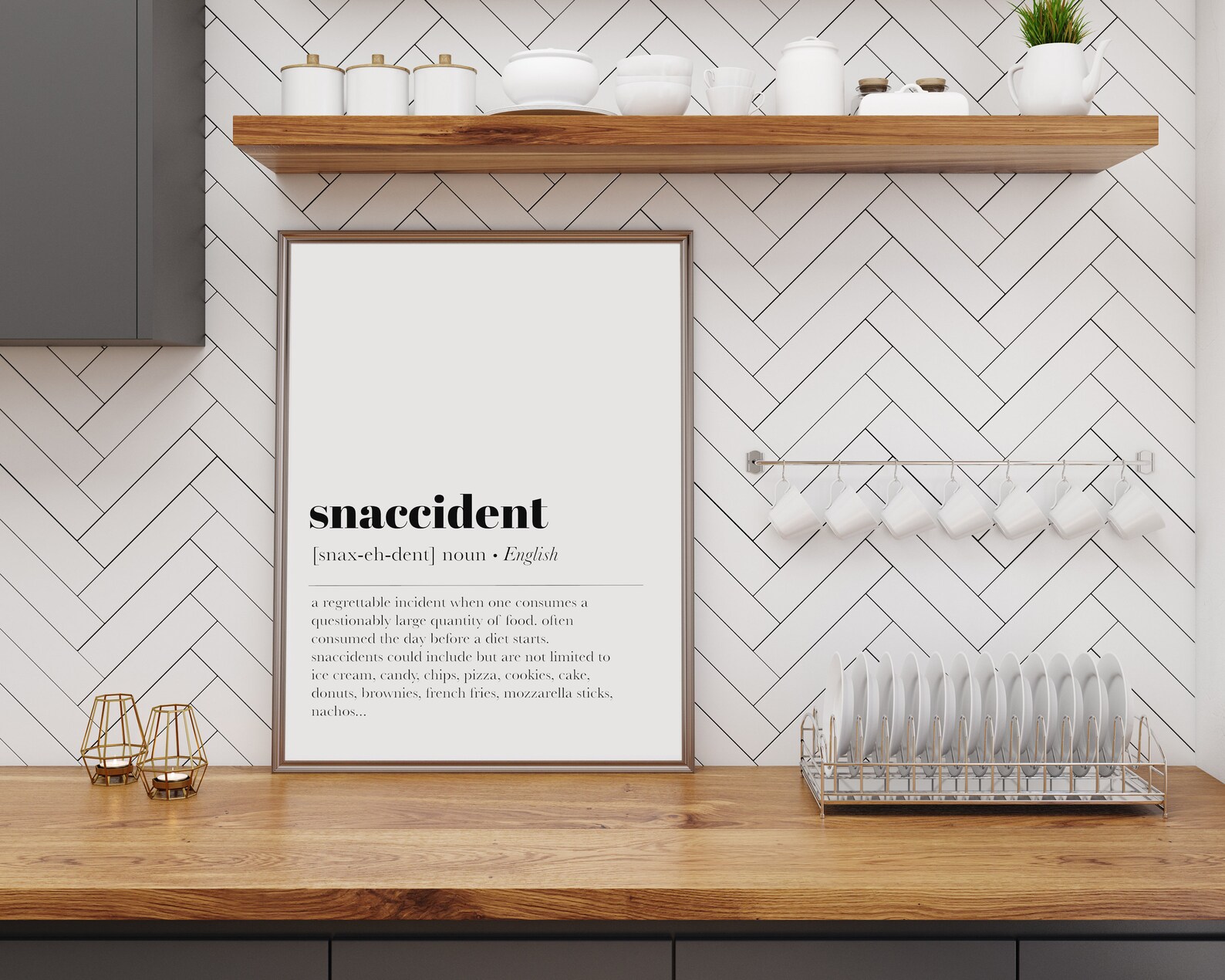 Snaccident Definition Print Kitchen Wall Art Kitchen Decor - Etsy