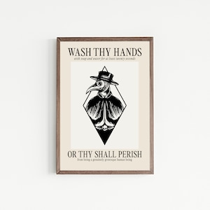 Wash Your Hands Sign | Halloween Kitchen Decor | Halloween Bathroom ...