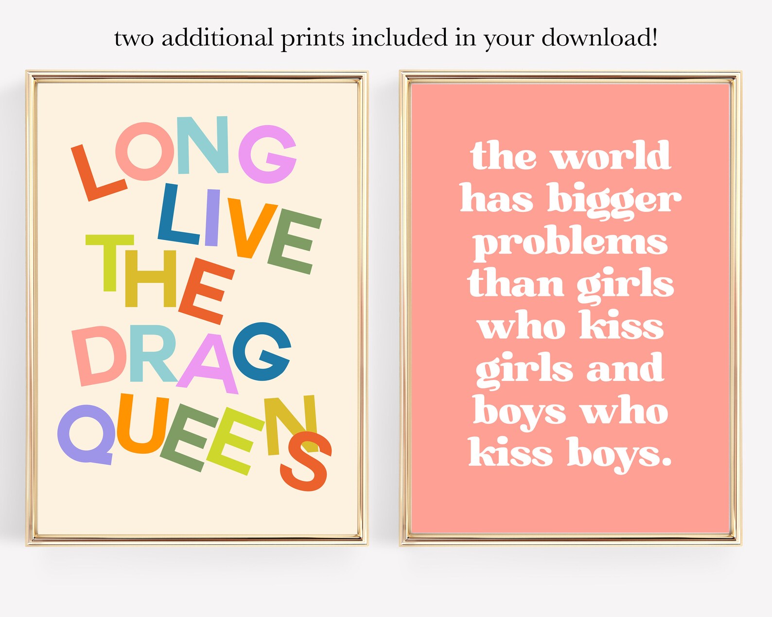 Pride Wall Art | 9 PRINTABLES | Subtle Pride Decor | Queer Art | LGBTQ ...