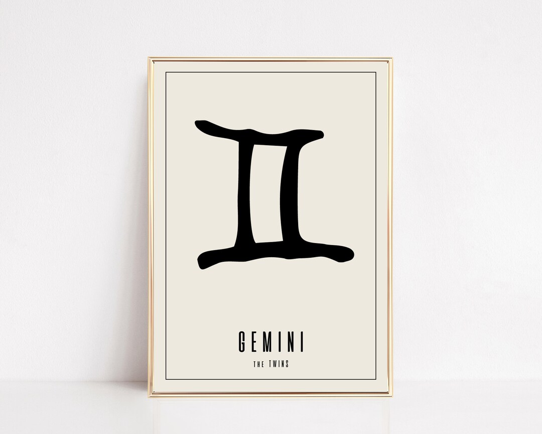 Gemini Wall Art | Gemini Zodiac Print | Astrology Gifts | Gemini Art ...