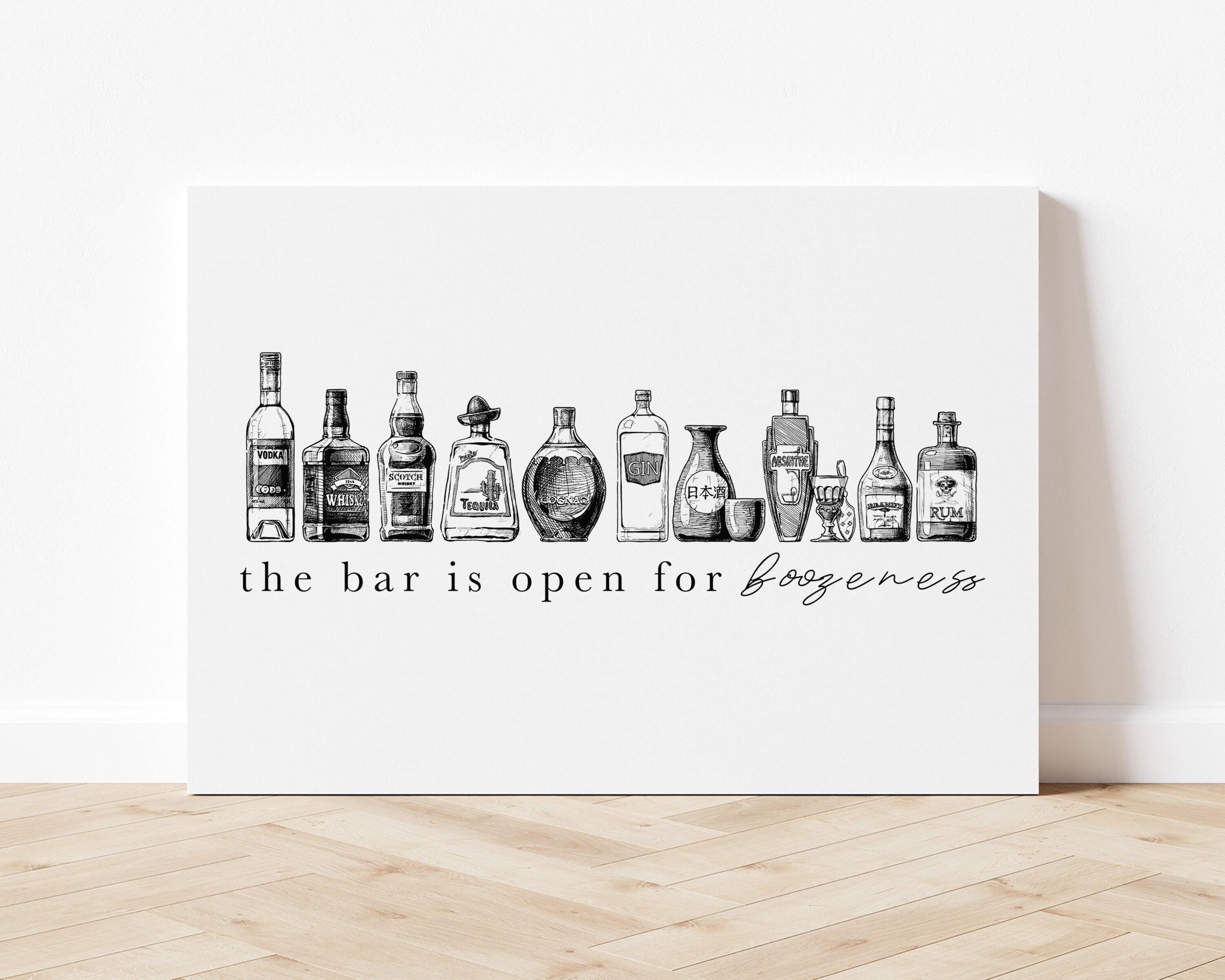 Bar Cart Decor | Bar Sign | Bar Art Prints | Bar Cart Accessories | Bar ...