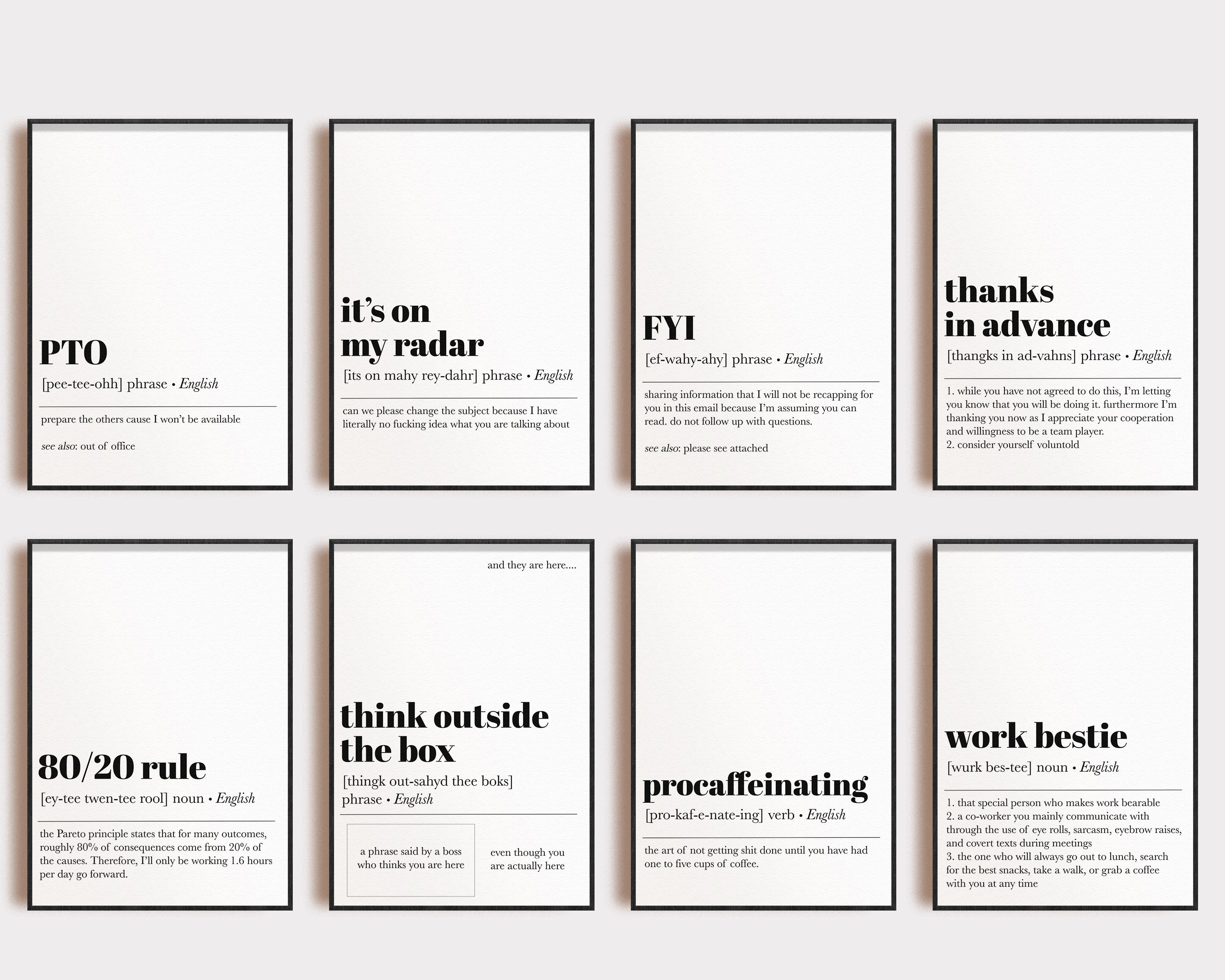 Office Wall Art Set 81 PRINTABLES Mega Bundle Home - Etsy Canada