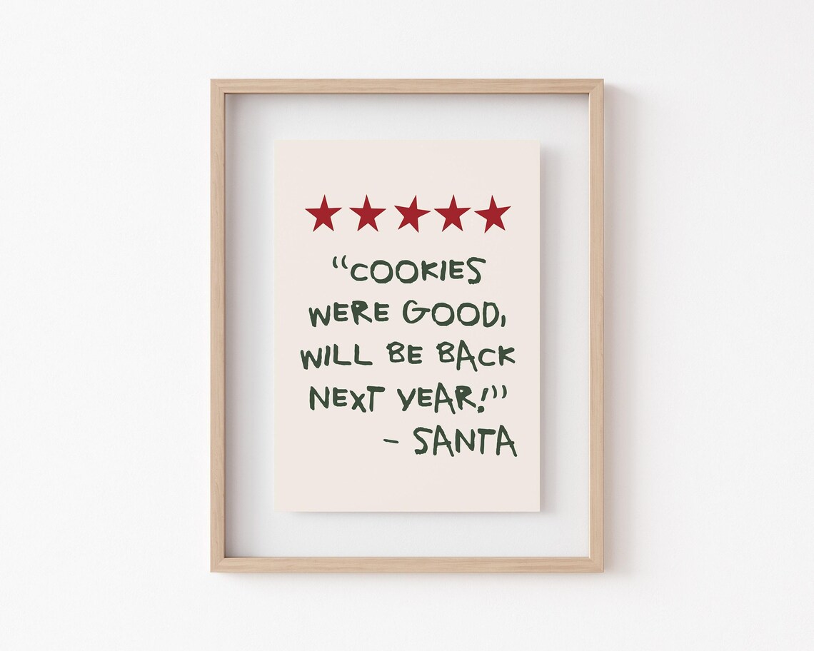 Funny Christmas Decor | Christmas Wall Art | Trendy Rating Sign ...