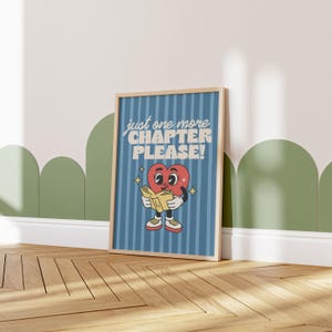 Retro Reading Nook Print | Blue Classroom Decor | Cute Classroom Wall ...