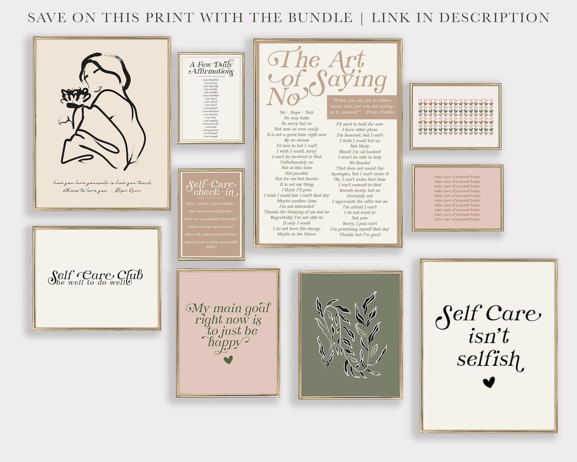 Daily Affirmations Wall Art | Positive Affirmation Wall Art | Mental ...
