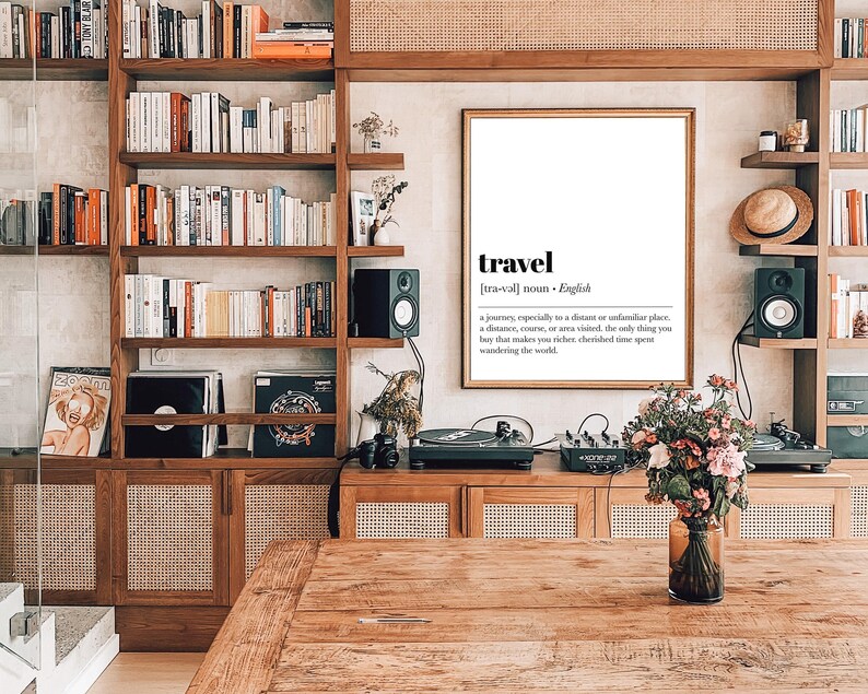 Travel Definition Print | Travel Wall Art | Travel Home Decor ...